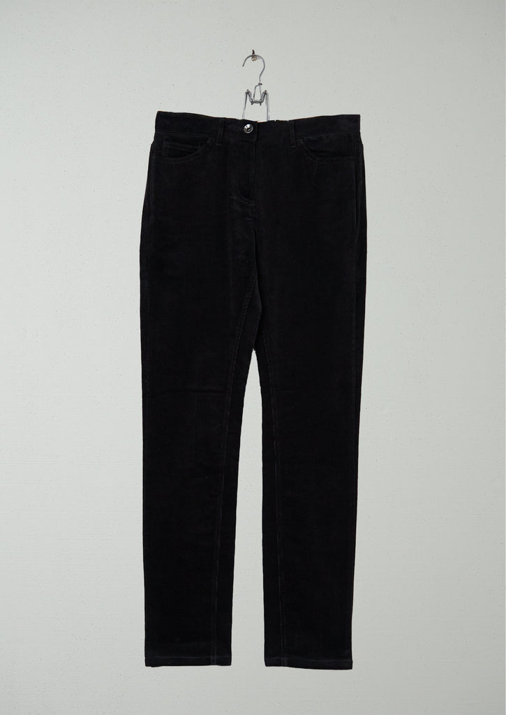 Reworn Stretch Cord Skinny Jeans Size 12 (832) | Black | TOAST