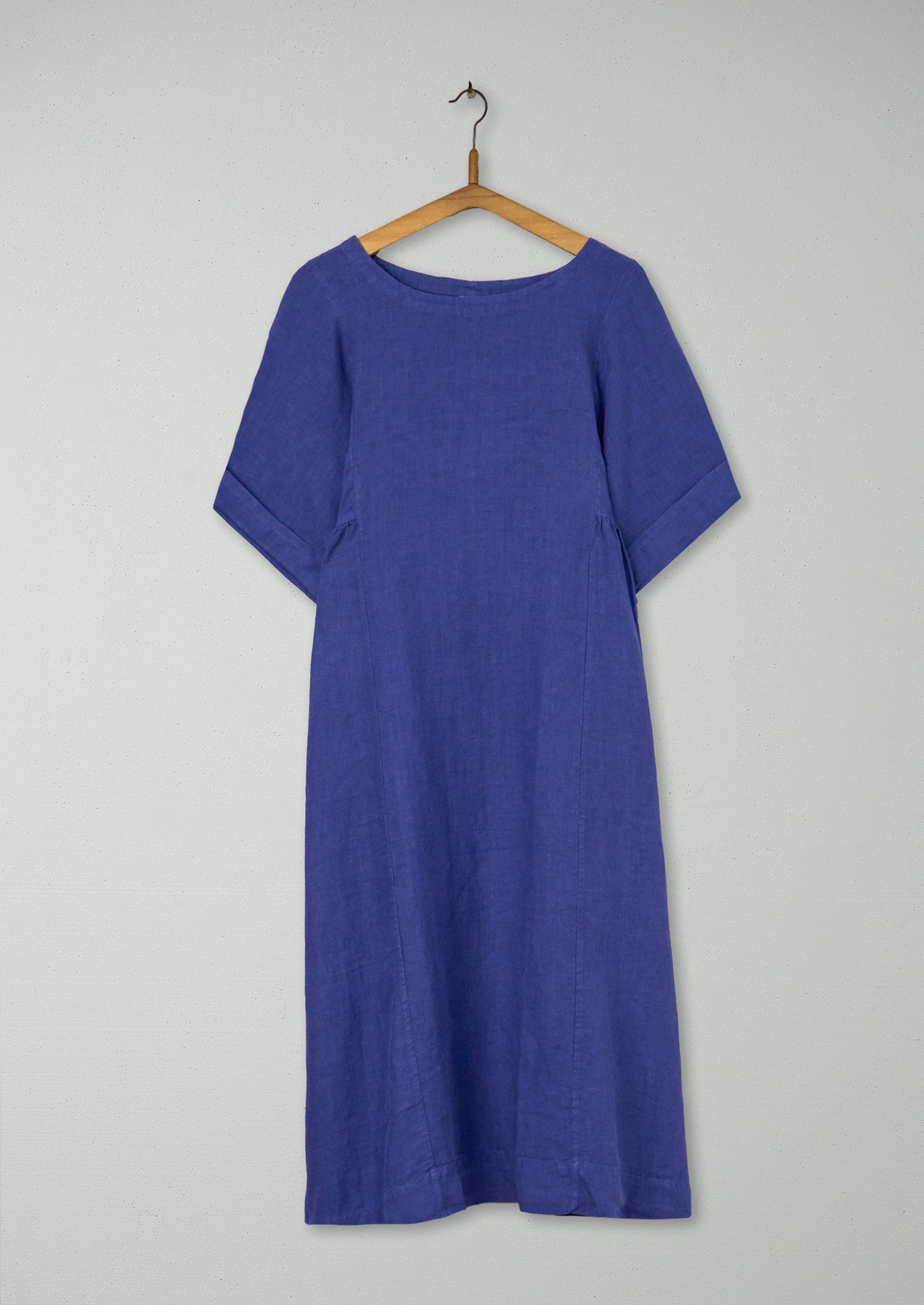 Reworn Linen Dress Size S (1360) | Lapis Blue | TOAST