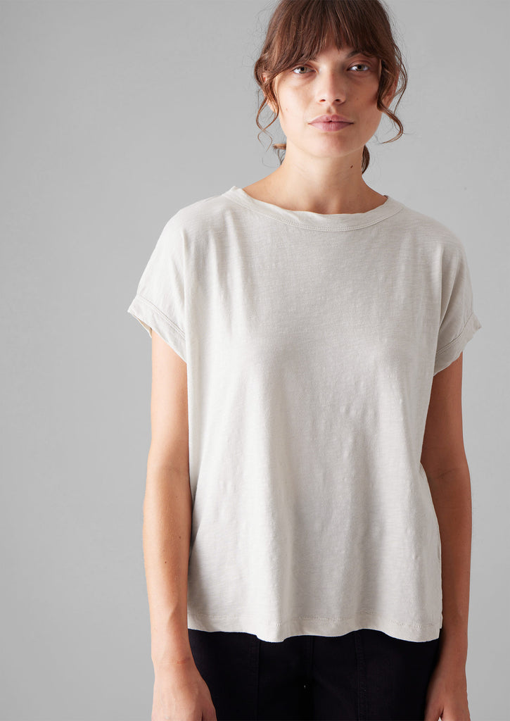 Alda Organic Cotton Easy Tee | Pebble | TOAST