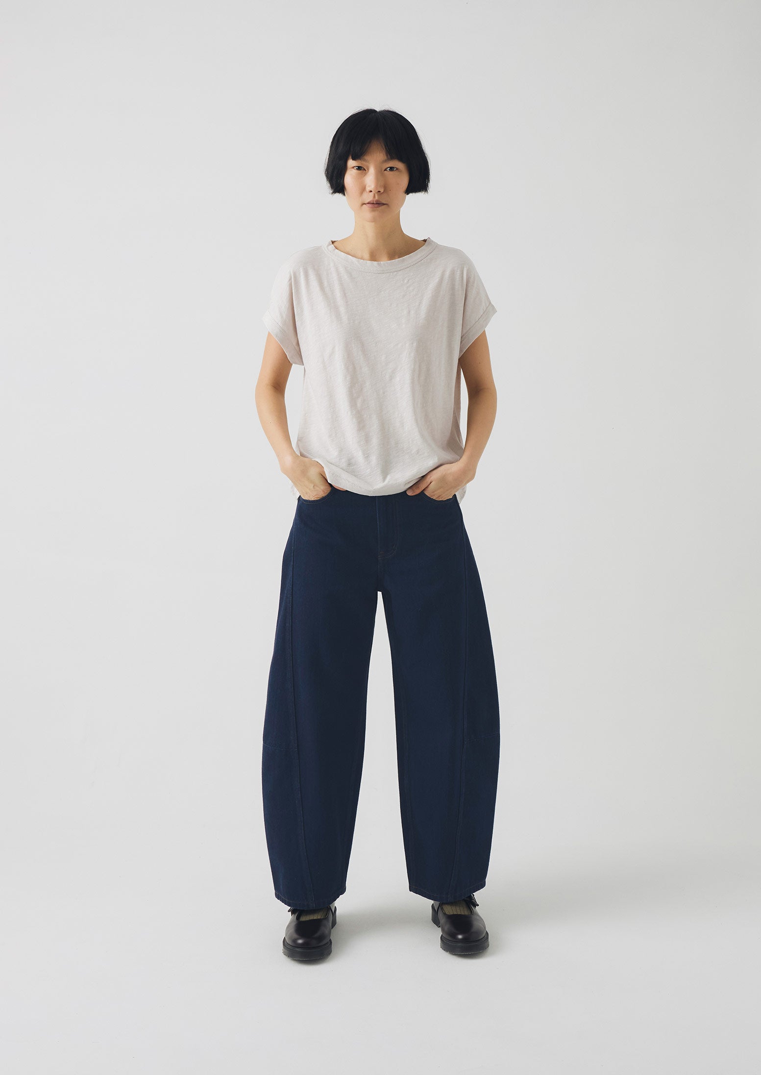 Alda Organic Cotton Easy Tee | Pebble | TOAST