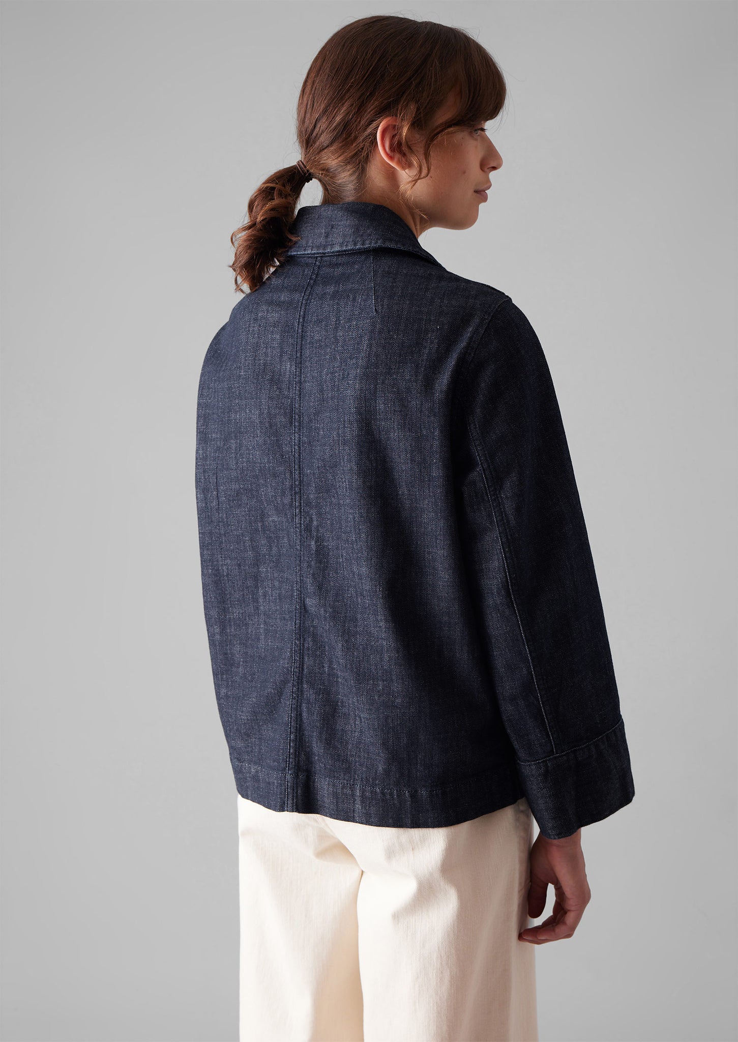 Wide Sleeve Organic Indigo Denim Jacket | Indigo | TOAST