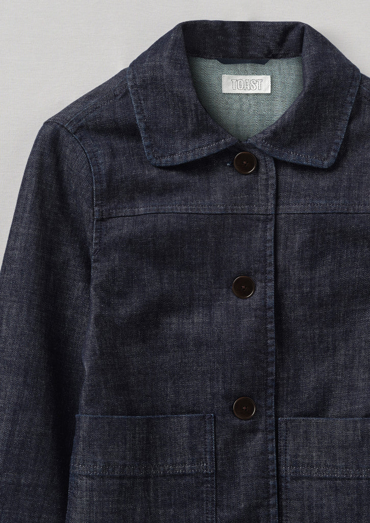 Wide Sleeve Organic Indigo Denim Jacket | Indigo | TOAST