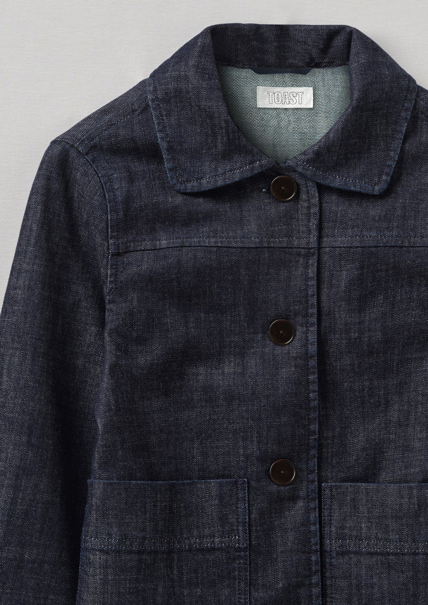 Wide Sleeve Organic Indigo Denim Jacket | Indigo | TOAST