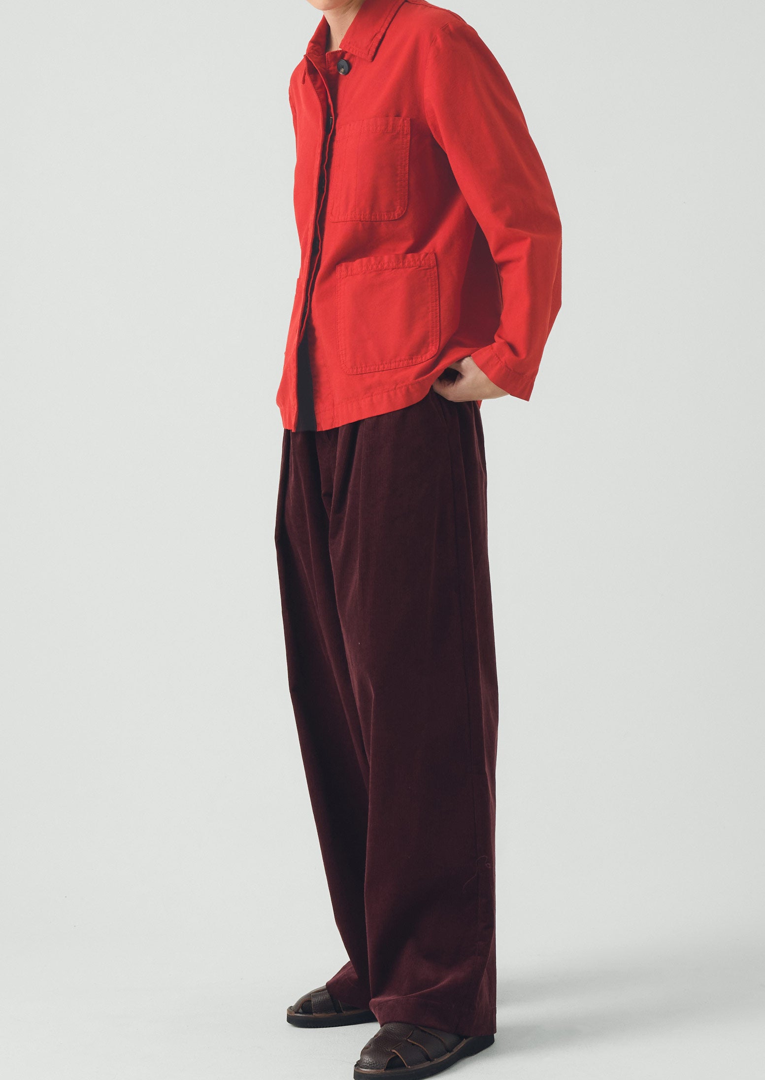 Garment Dyed Cotton Canvas Jacket | Poppy Red | TOAST