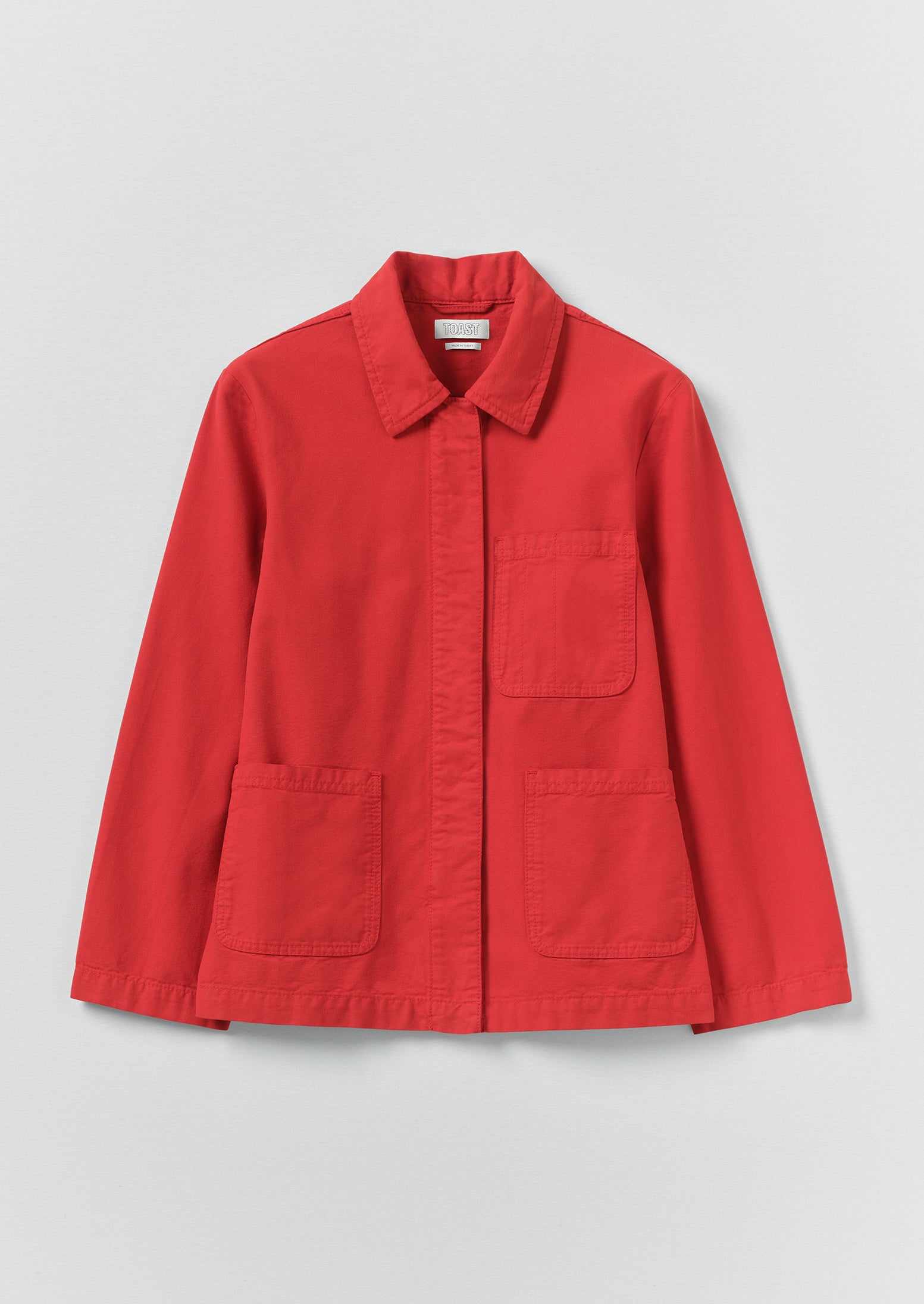 Garment Dyed Cotton Canvas Jacket | Poppy Red | TOAST