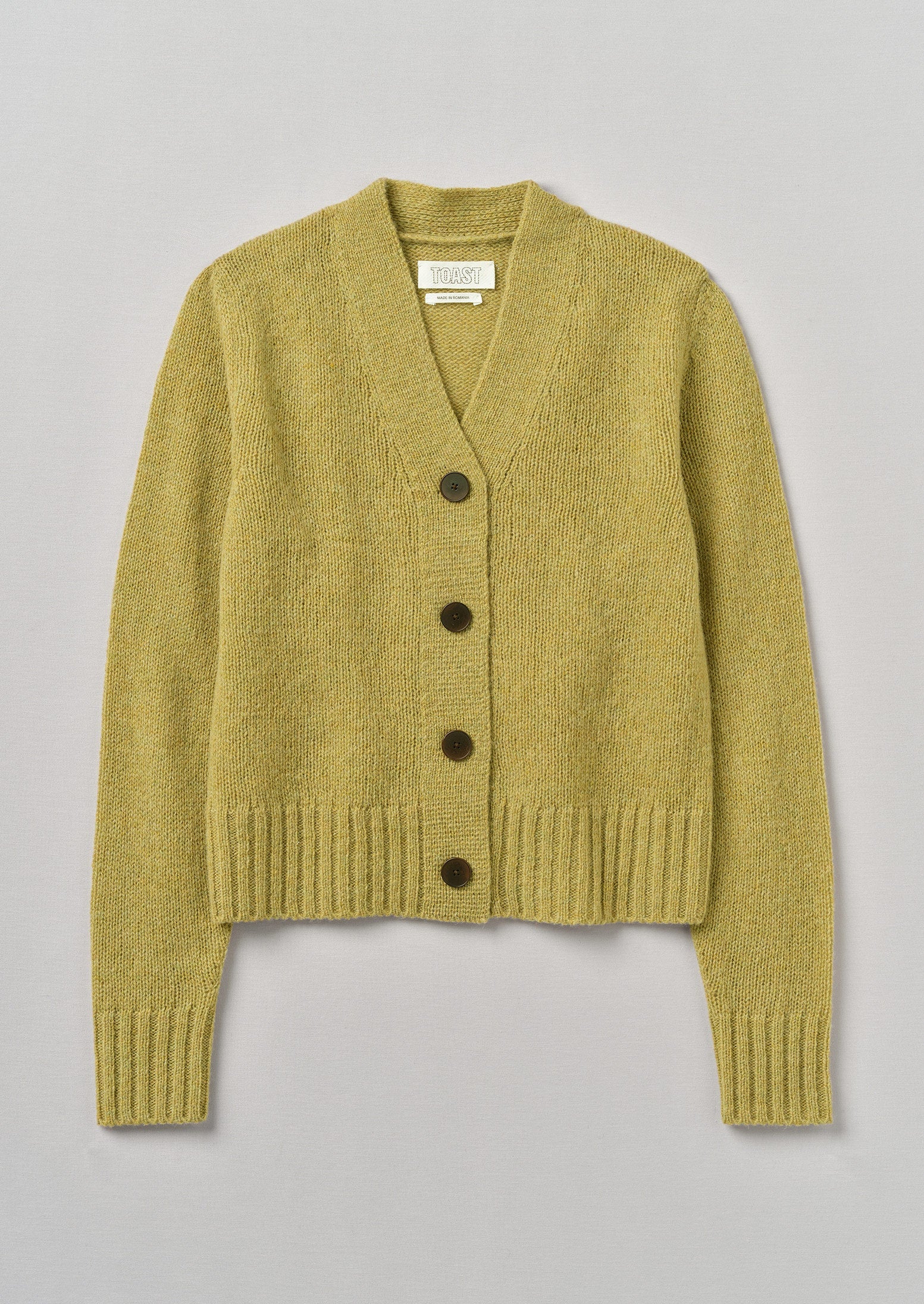 Kaia V-Neck Wool Cardigan | Verbena | TOAST