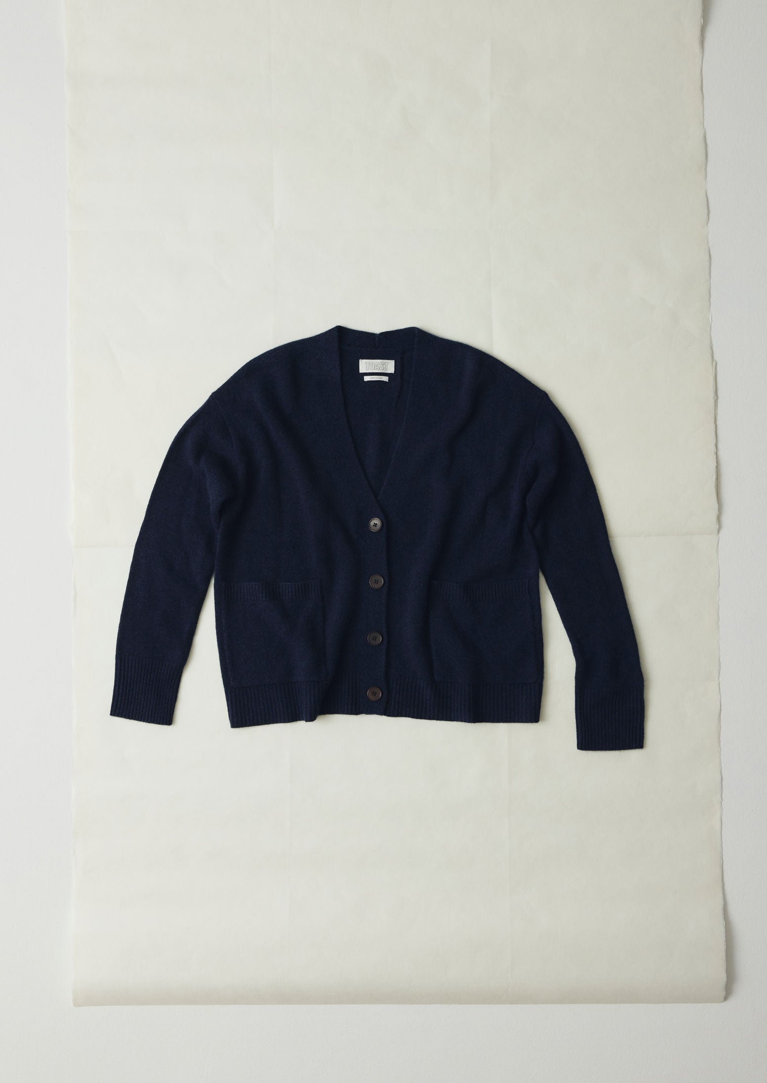 Ffion Wool Cashmere Boxy Cardigan | Darkest Navy | TOAST