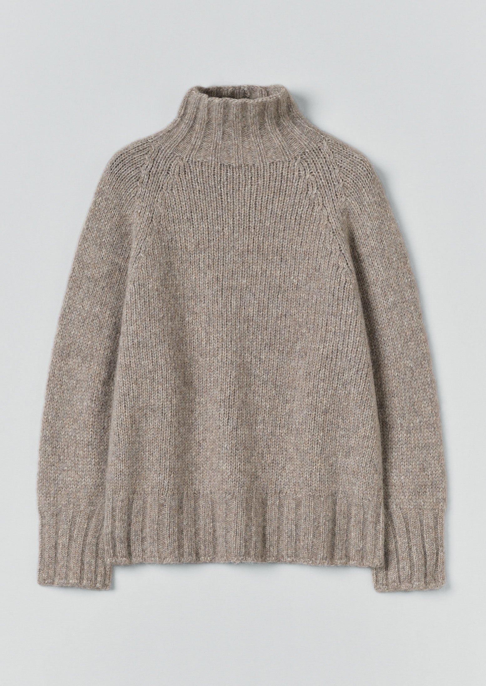 Lofty Alpaca High Neck Sweater | Stone | TOAST