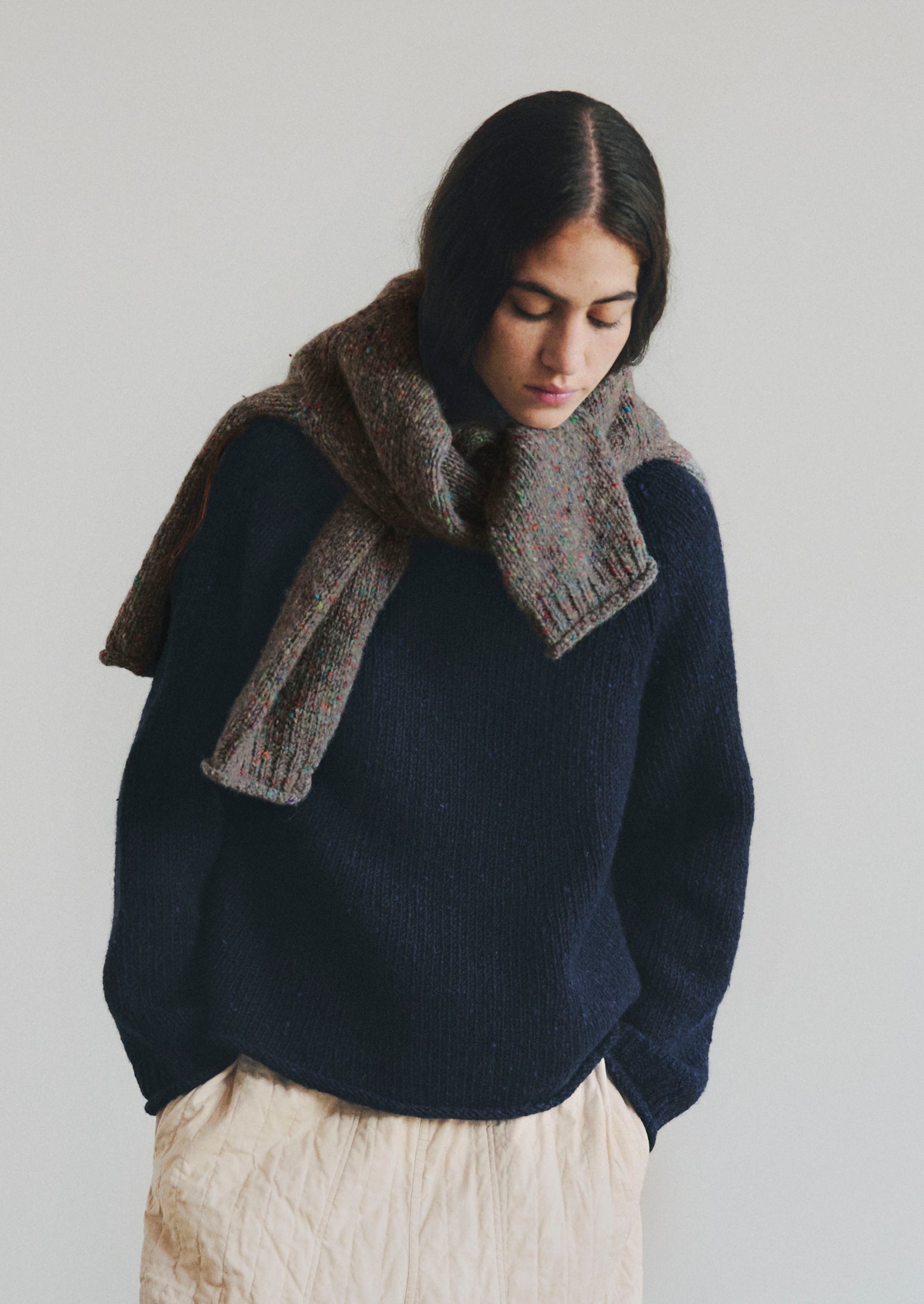 Orla Donegal Wool Sweater | Navy | TOAST