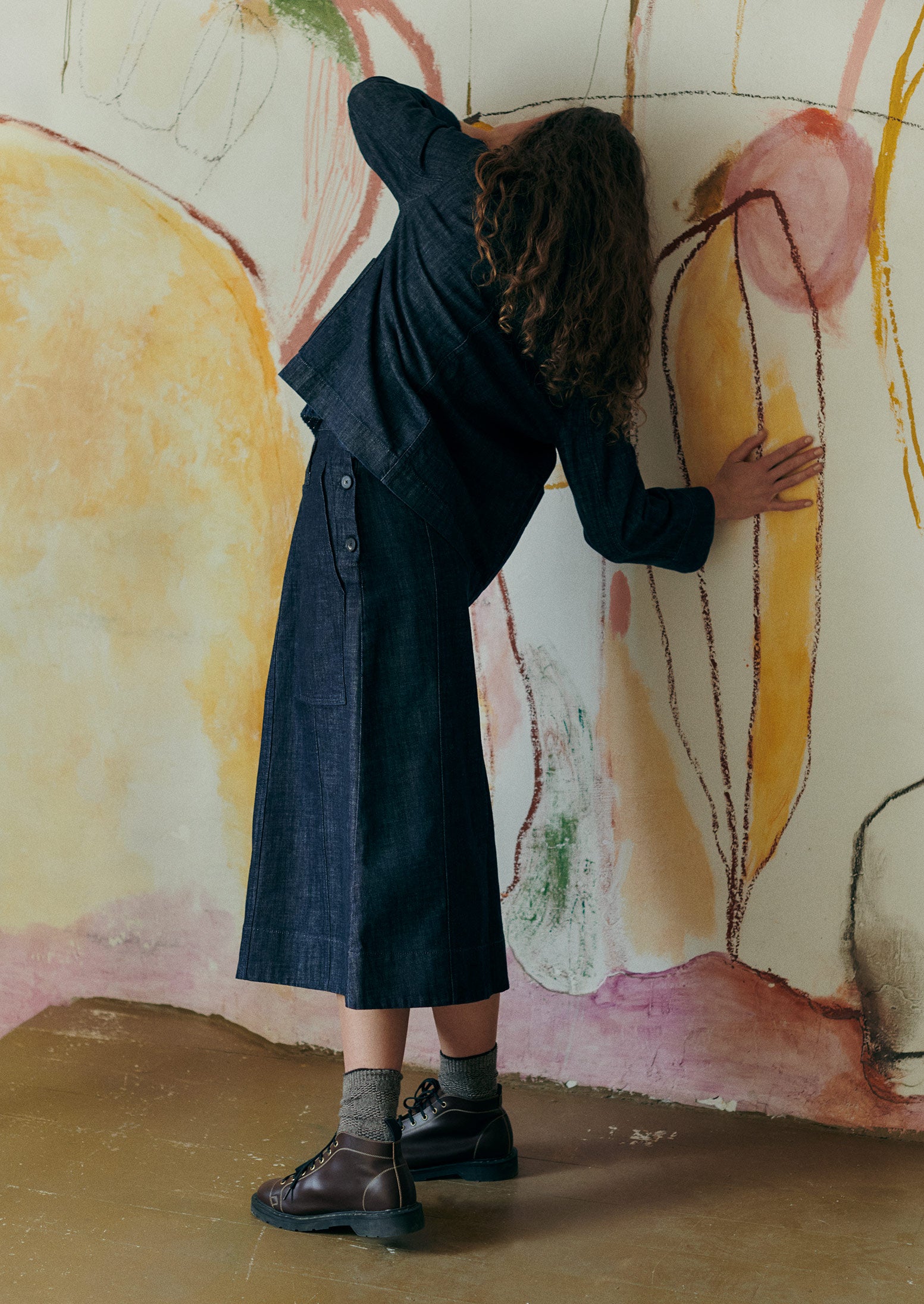 Wide Sleeve Organic Indigo Denim Jacket | Indigo | TOAST