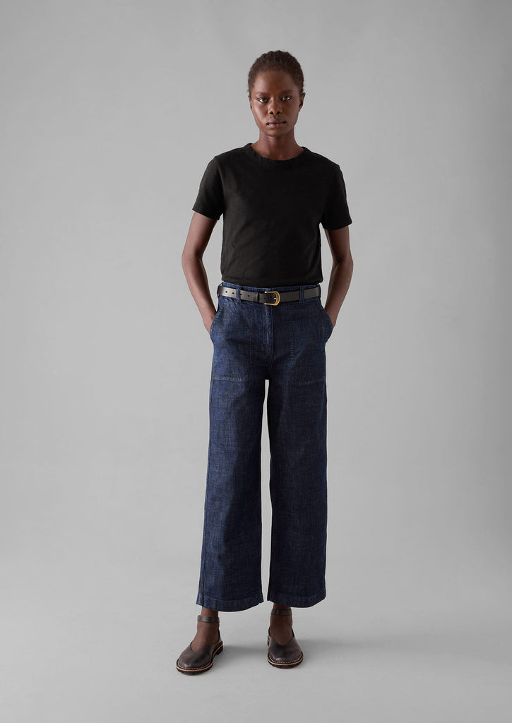 Ashley Organic Cropped Jeans | Indigo | TOAST