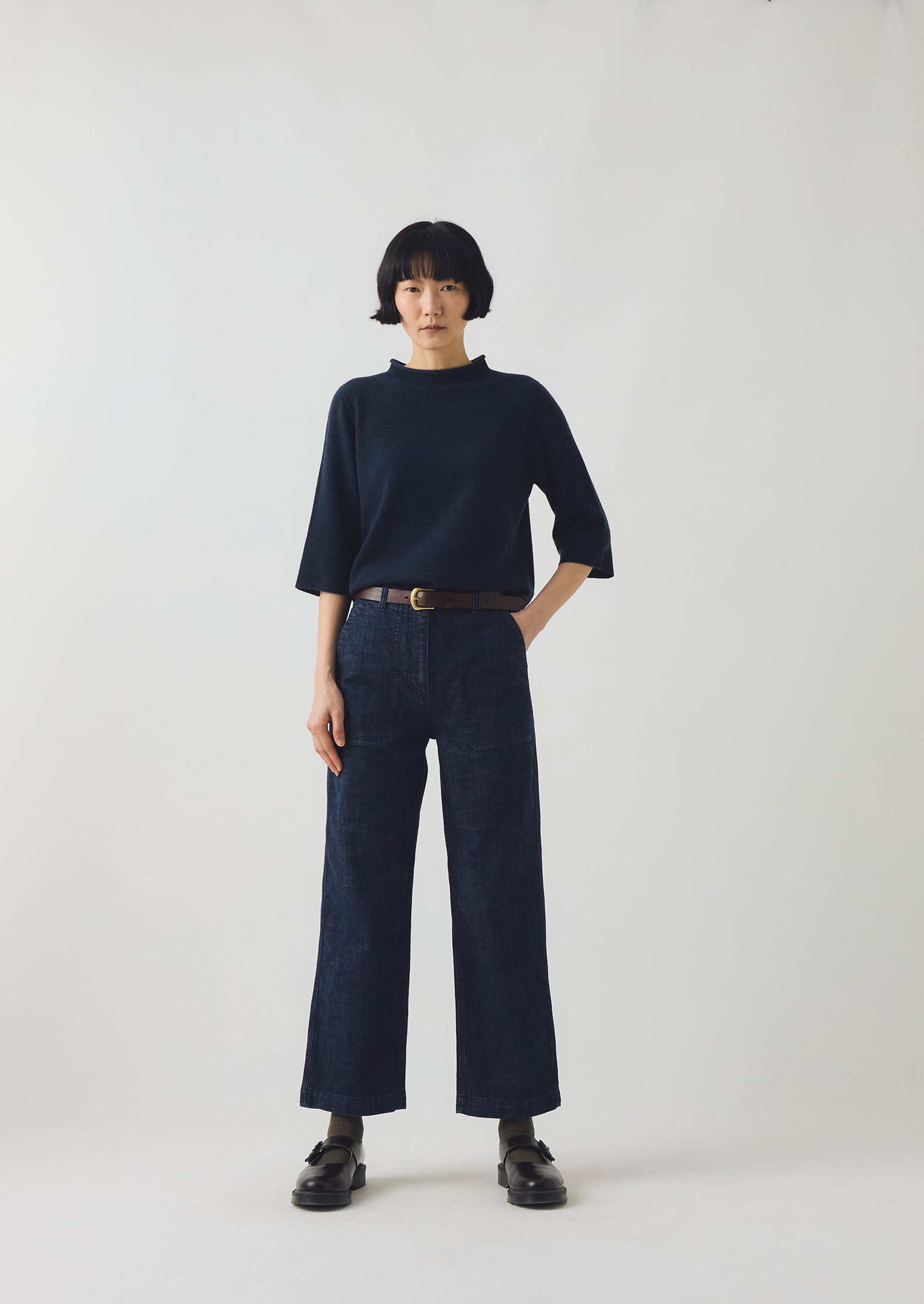 Ashley Organic Cropped Jeans | Indigo | TOAST