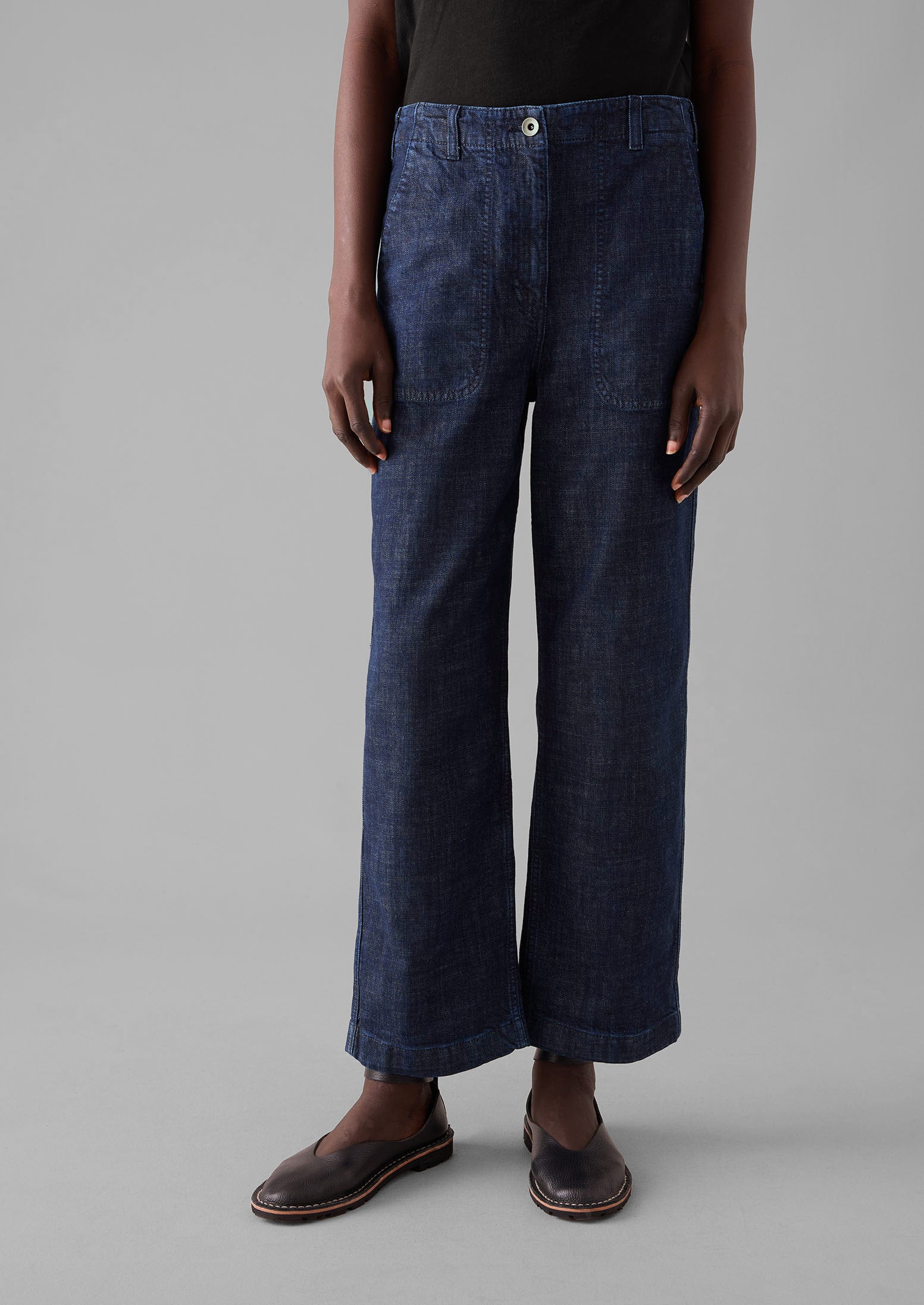 Ashley Organic Cropped Jeans | Indigo | TOAST