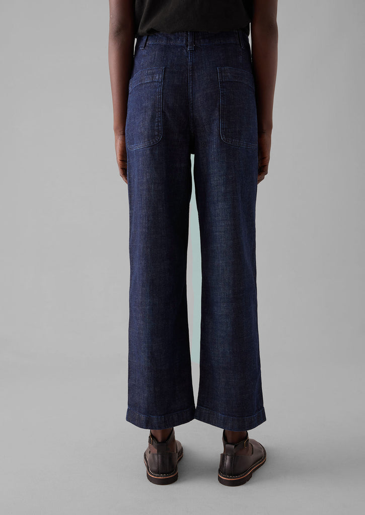 Ashley Organic Cropped Jeans | Indigo | TOAST
