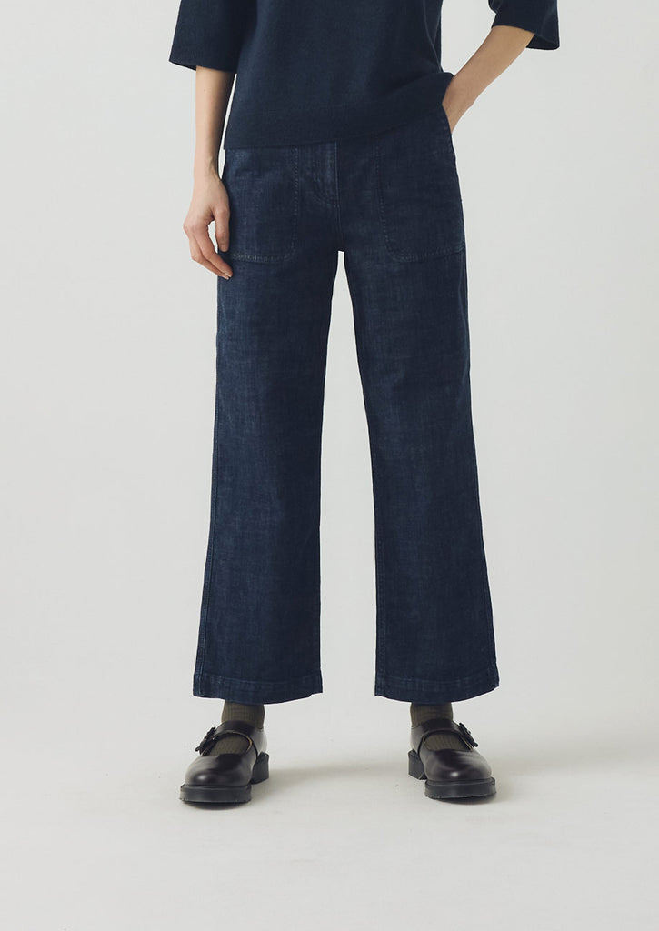 Ashley Organic Cropped Jeans | Indigo | TOAST