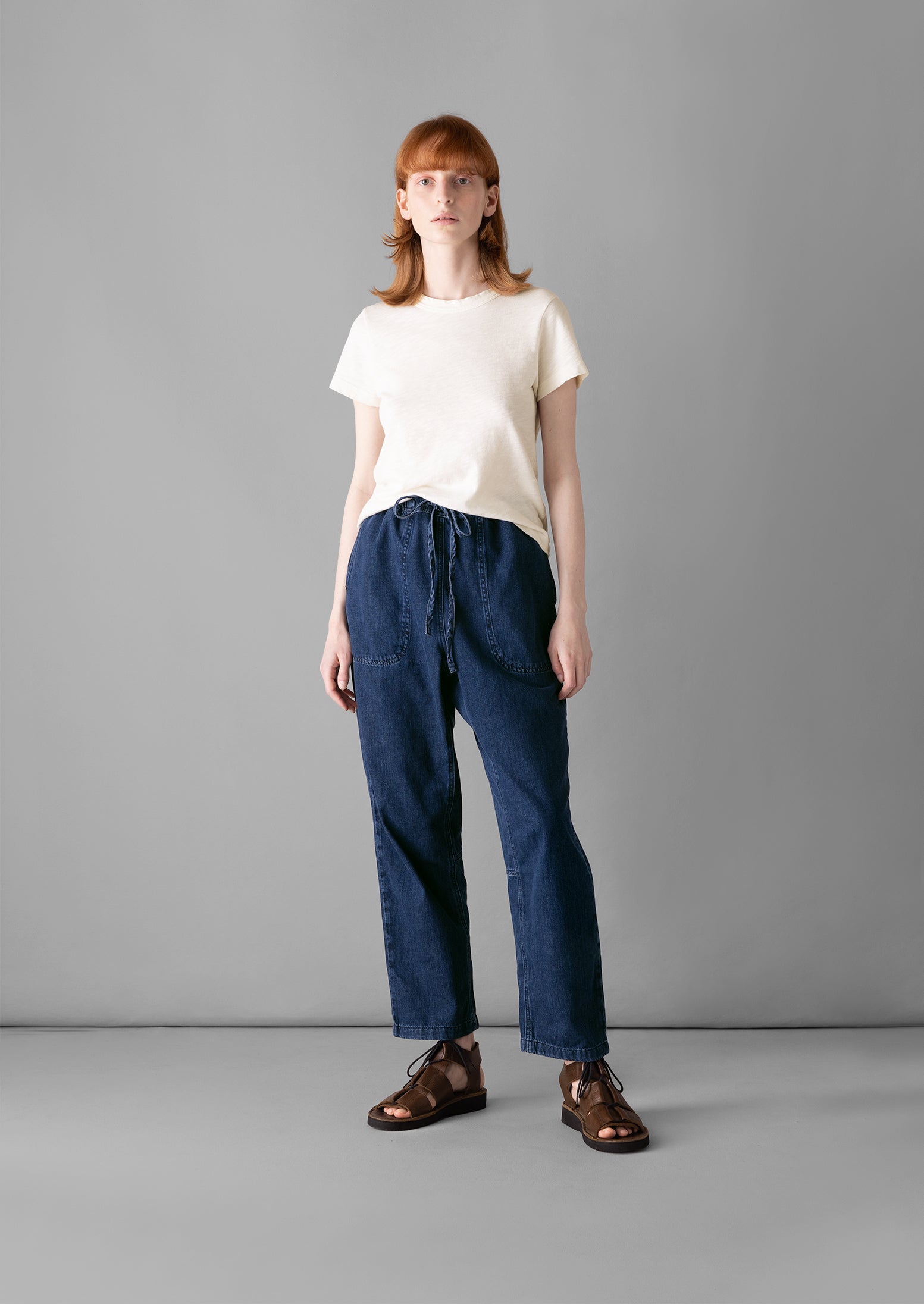 Suki Panelled Denim Trousers | Indigo | TOAST
