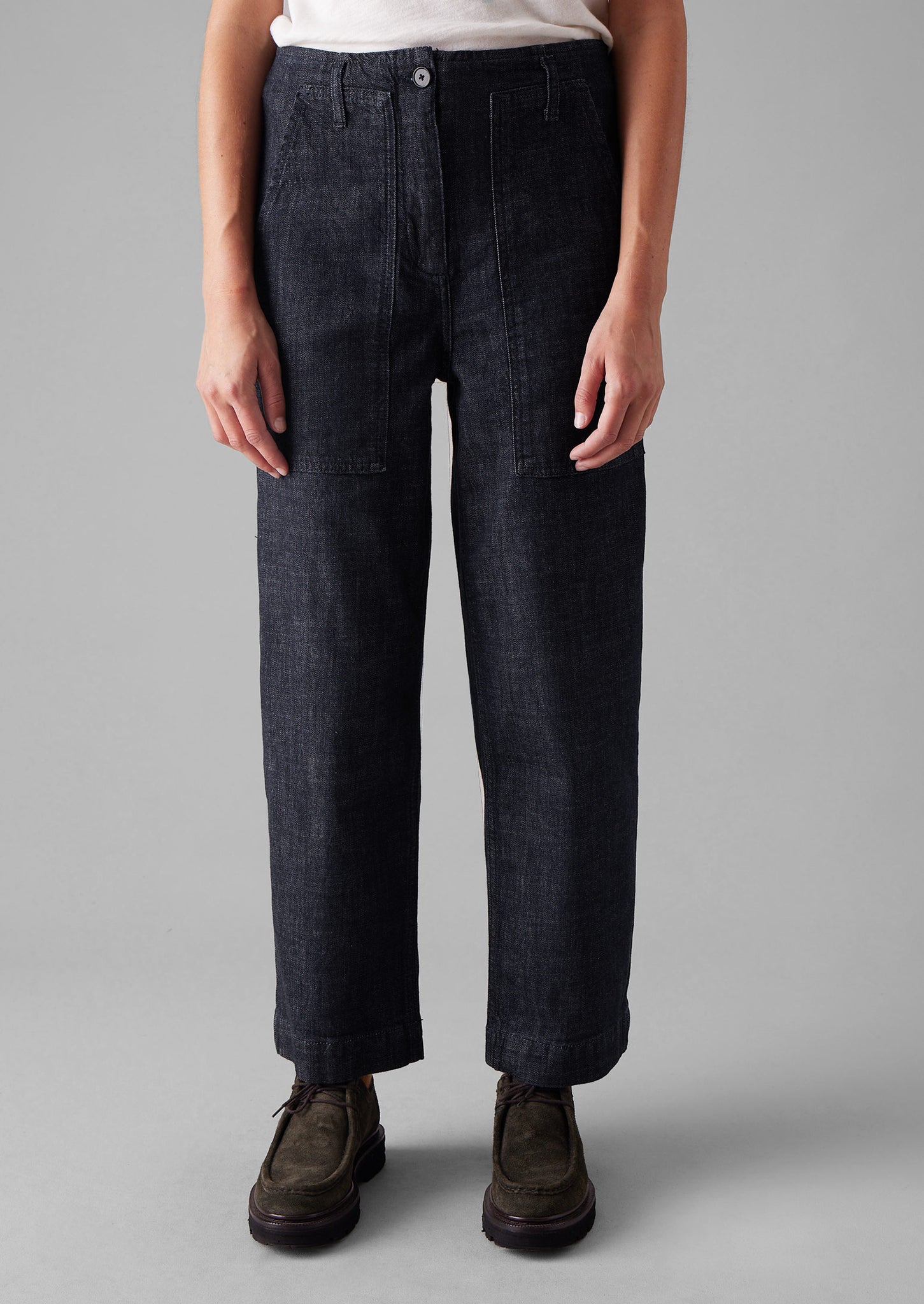 Indigo Denim Workwear Trousers | Indigo | TOAST