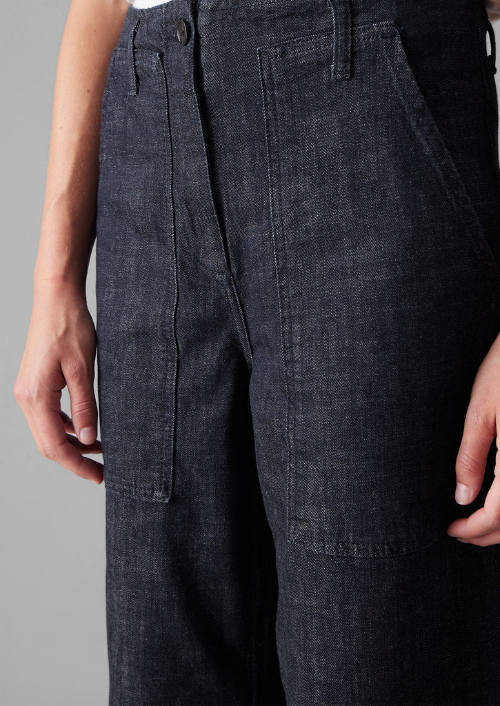 Indigo Denim Workwear Trousers | Indigo | TOAST