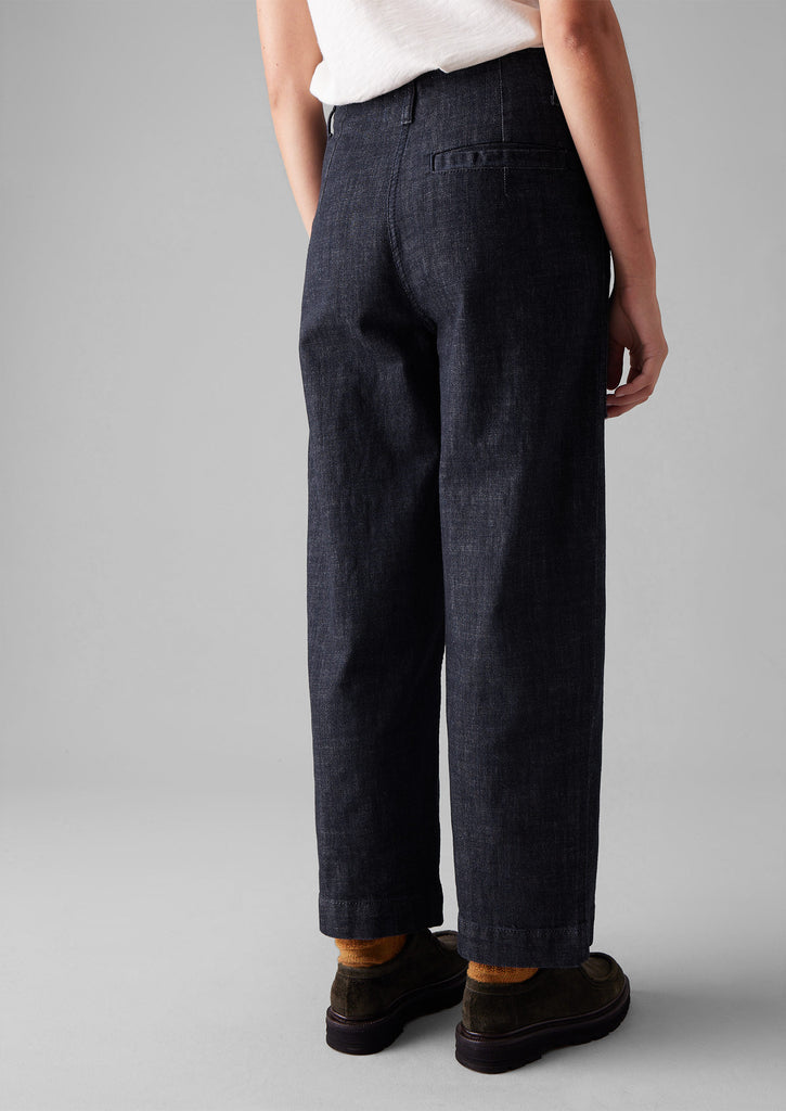 Indigo Denim Workwear Trousers | Indigo | TOAST