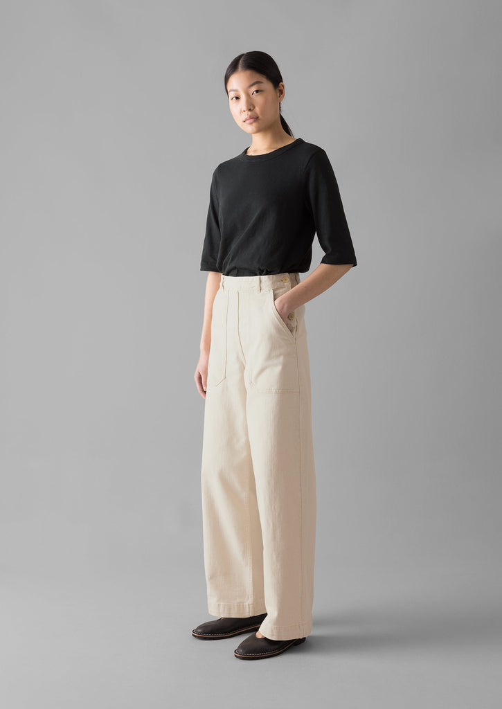 Annie Organic Denim Full Length Jeans | Ecru | TOAST