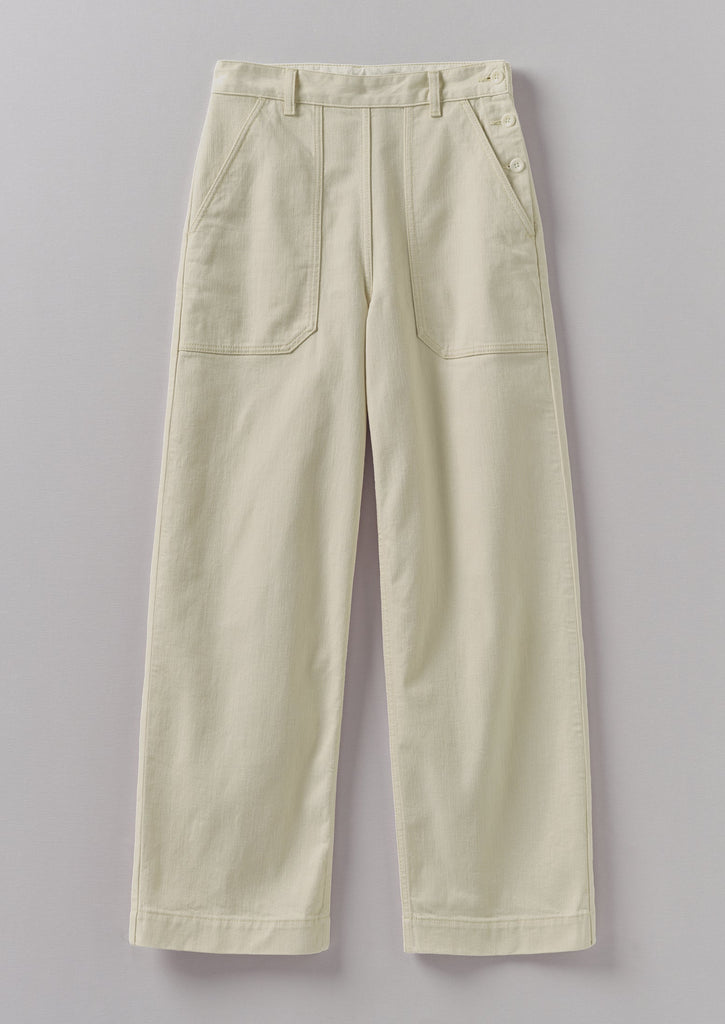 Annie Organic Denim Full Length Jeans | Ecru | TOAST