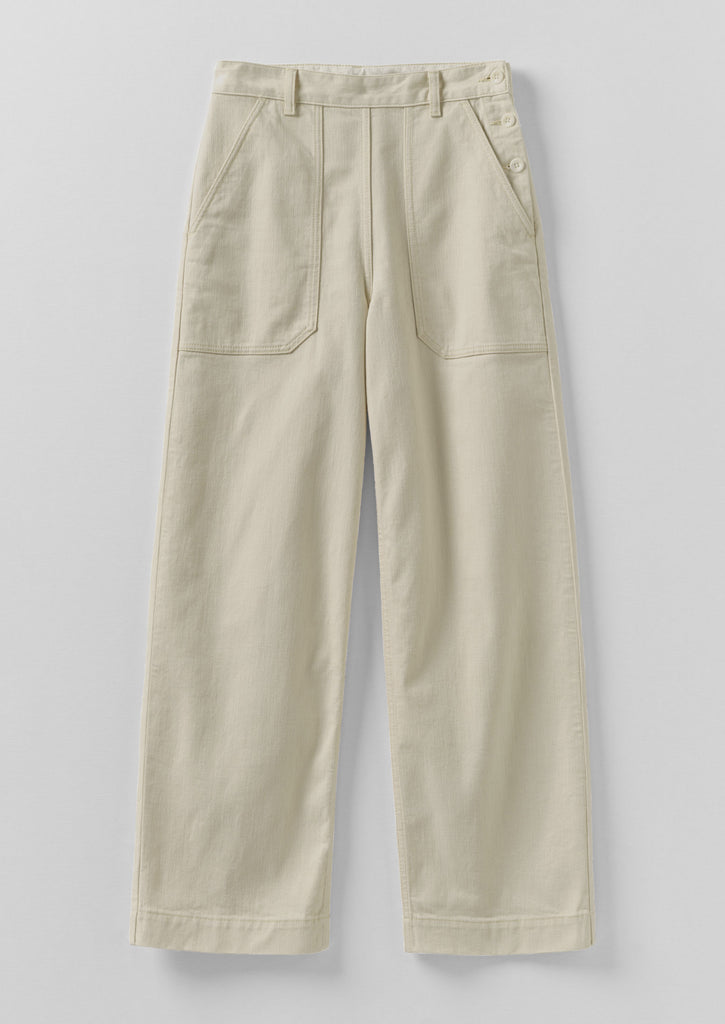 Annie Organic Denim Full Length Jeans | Ecru | TOAST