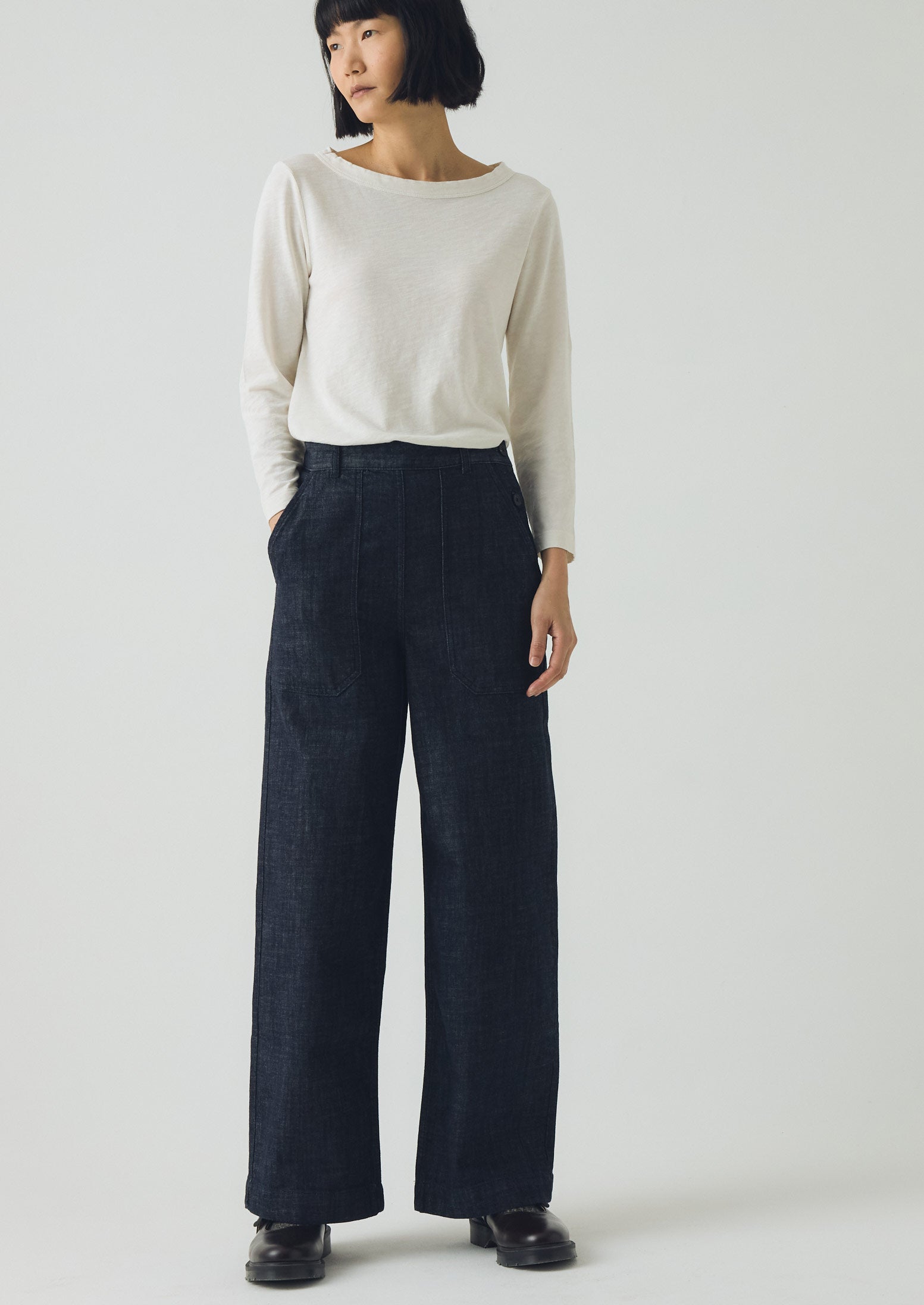 Annie Organic Denim Full Length Jeans | Indigo | TOAST