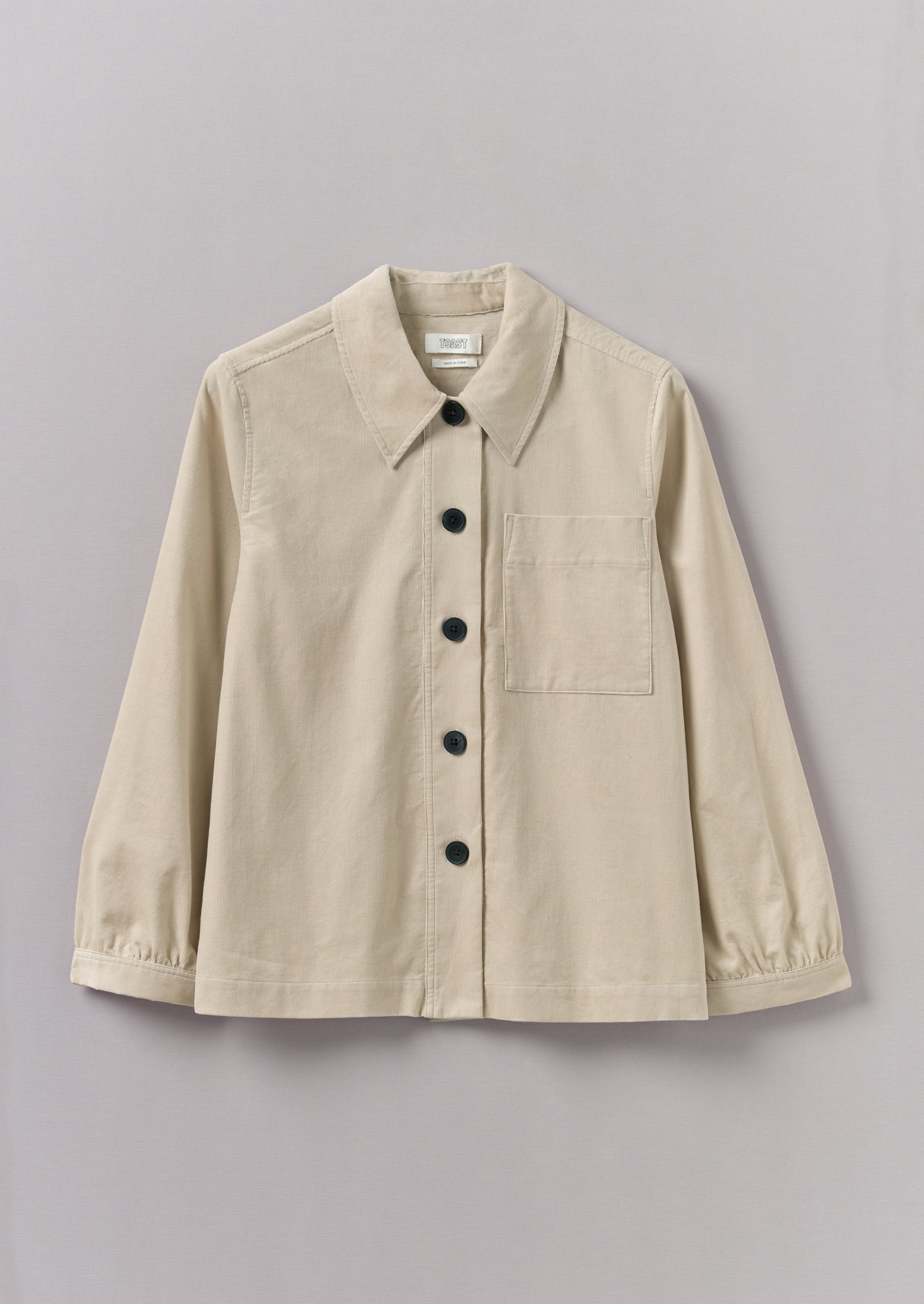 Baya Patch Pocket Organic Cord Shirt | Moonstone | TOAST