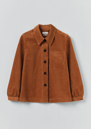 Baya Patch Pocket Organic Cord Shirt | Burnt Sienna | TOAST