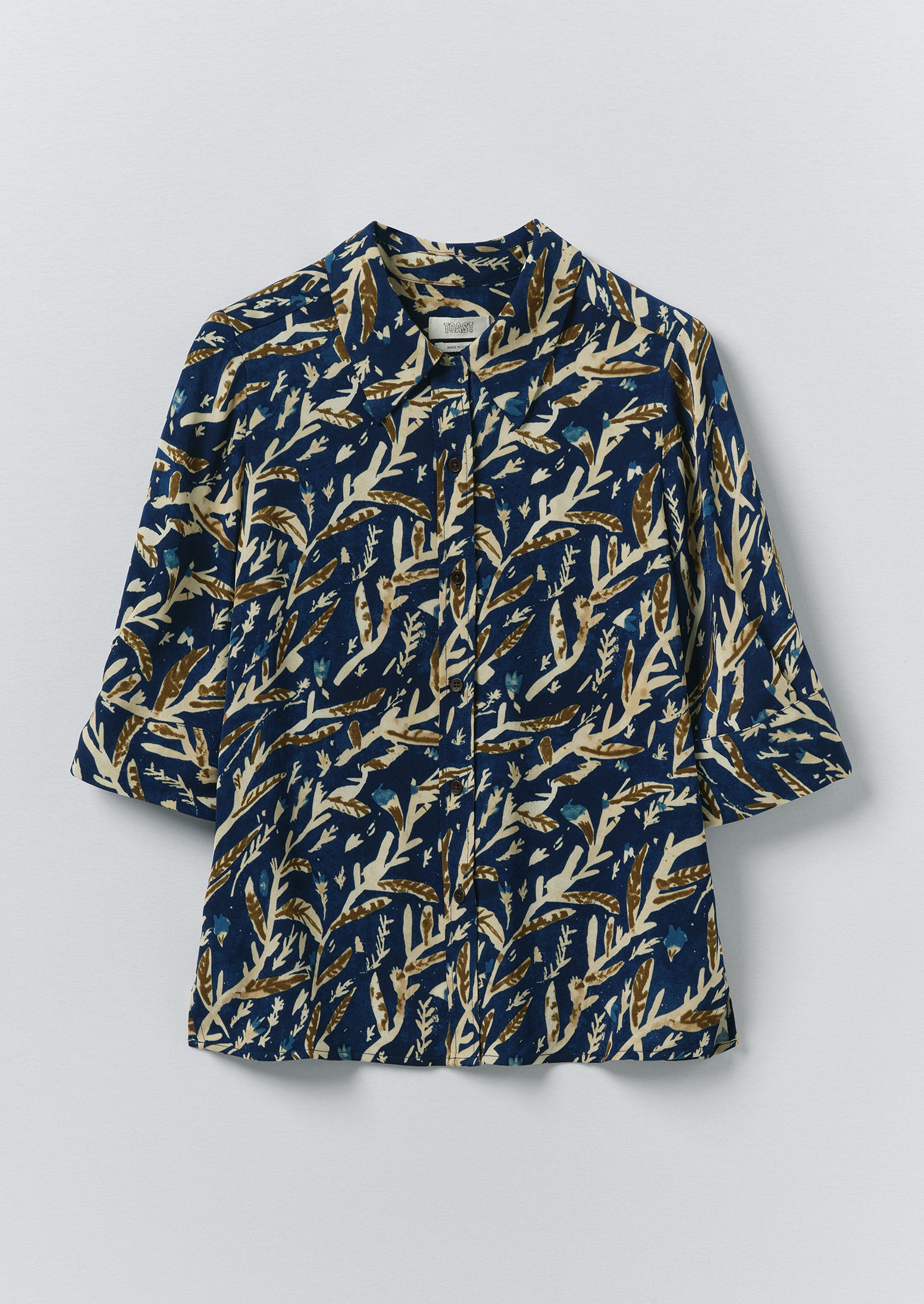 Gia Herb Print Shirt | Brilliant Blue | TOAST