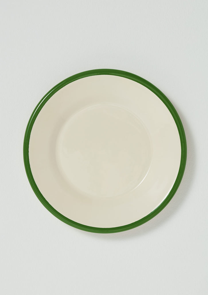 Enamel Plate | Cream/Leaf | TOAST